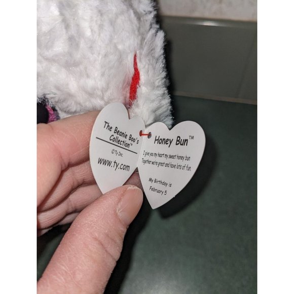 Toys | Ty Beanie Boos Honey Bun White Poodle Holding Red Heart Plush ...